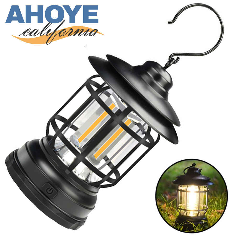 【AHOYE】手提式復古LED露營燈 (戶外燈 野營燈 小夜燈 手提燈) - PChome 24h購物