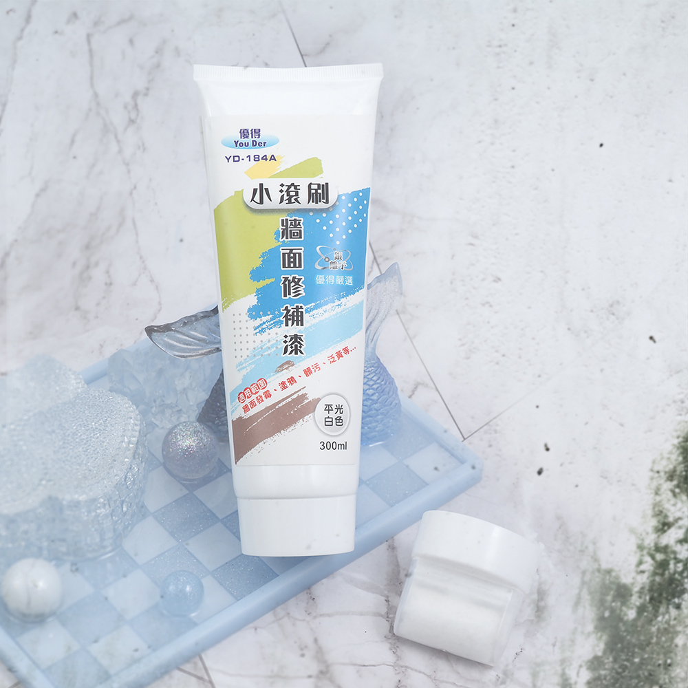 優得小滾刷牆面修補漆-平光白色-300ml-2入組 - PChome 24h購物