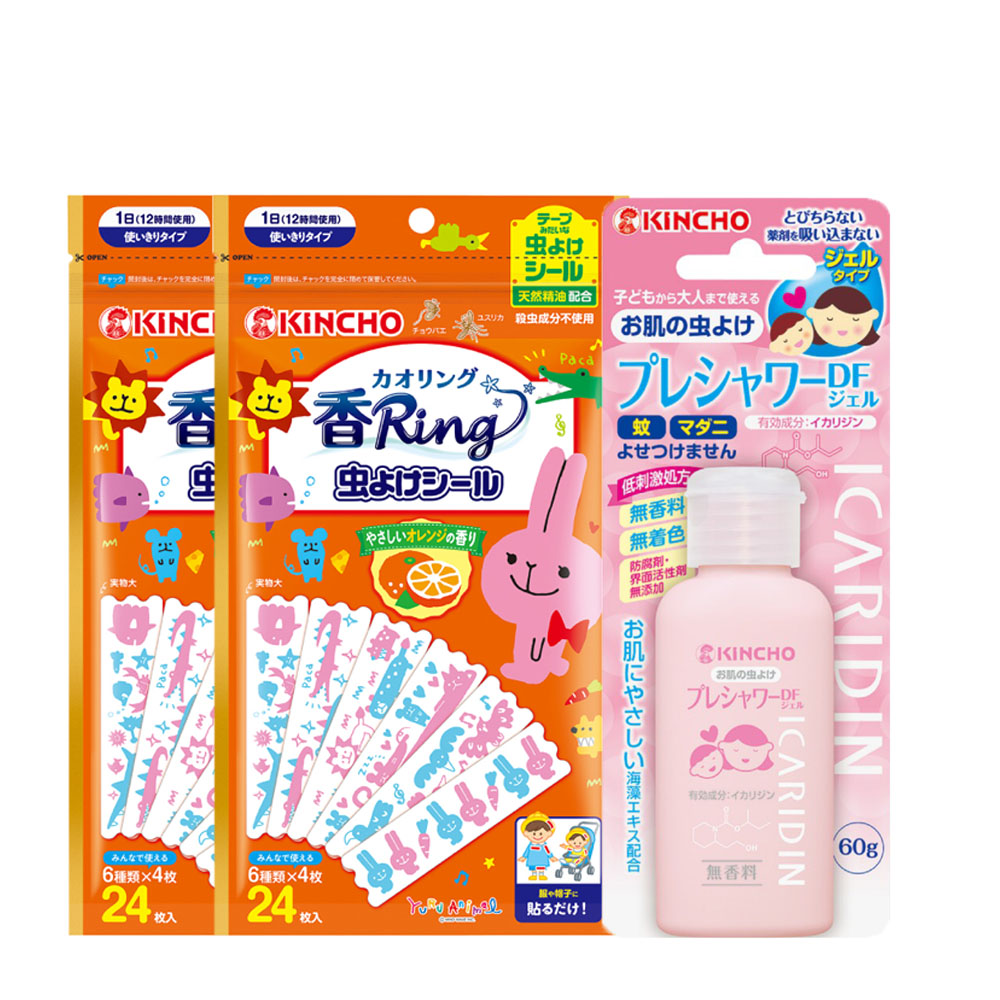 KINCHO金鳥 防蚊凝膠貼片組(防蚊凝膠派卡瑞丁60ml+精油防蚊貼片24枚入X2包) - PChome 24h購物