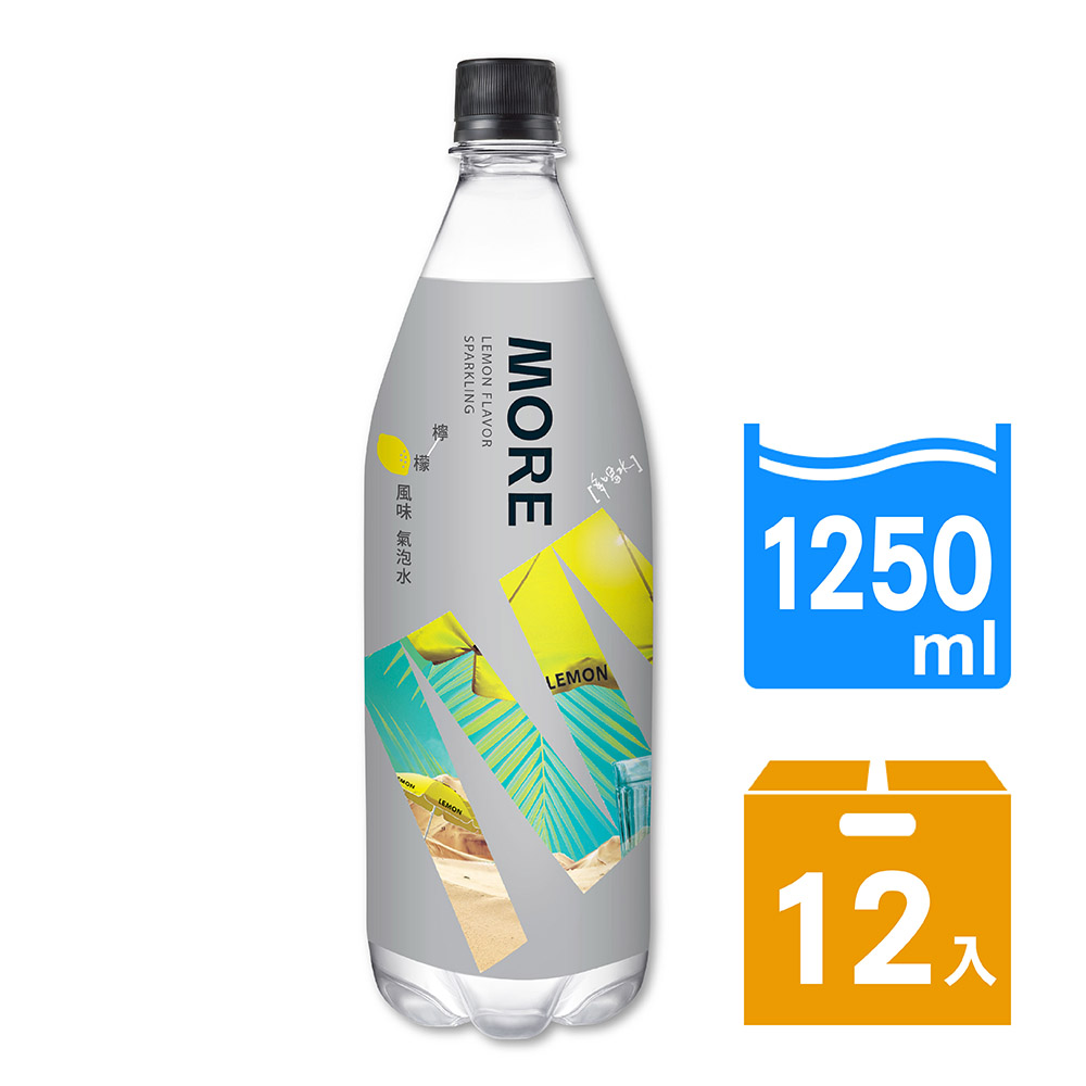 味丹多喝水MORE氣泡水(檸檬風味)1250ml(12瓶/箱) - PChome 24h購物