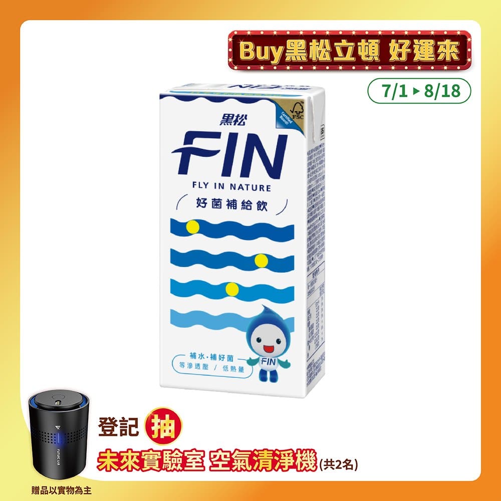 黑松FIN好菌補給飲300ml(24入/箱) - PChome 24h購物