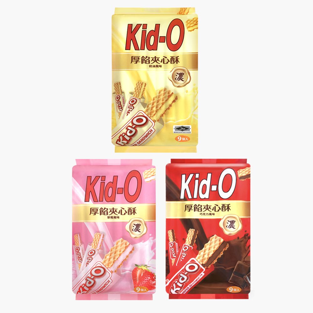 【KID-O】厚餡夾心酥分享包171g-任選(奶油/巧克力/草莓) - PChome 24h購物