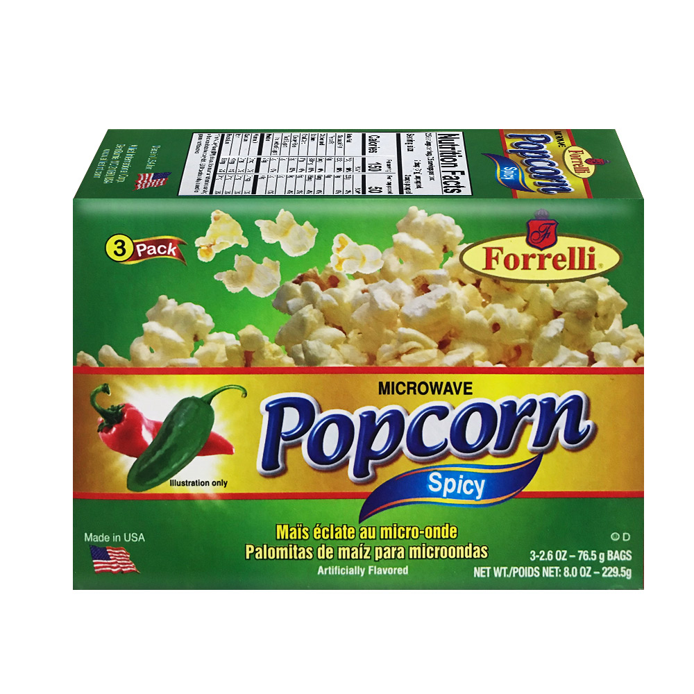 FORRELLI 】 美式辣味風味-微波爐爆米花(229.5g/盒) - PChome 24h購物