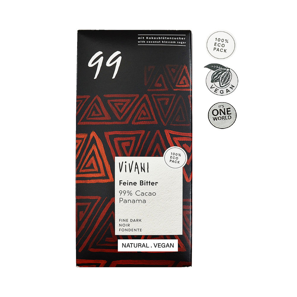 Vivani 德國99%極黑巧克力片(80g) - PChome 24h購物