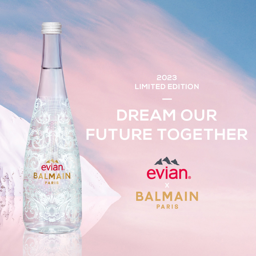 【evian依雲】2023 evian x BALMAIN 2023 限量紀念瓶(750ml /玻璃單瓶) - PChome 24h購物