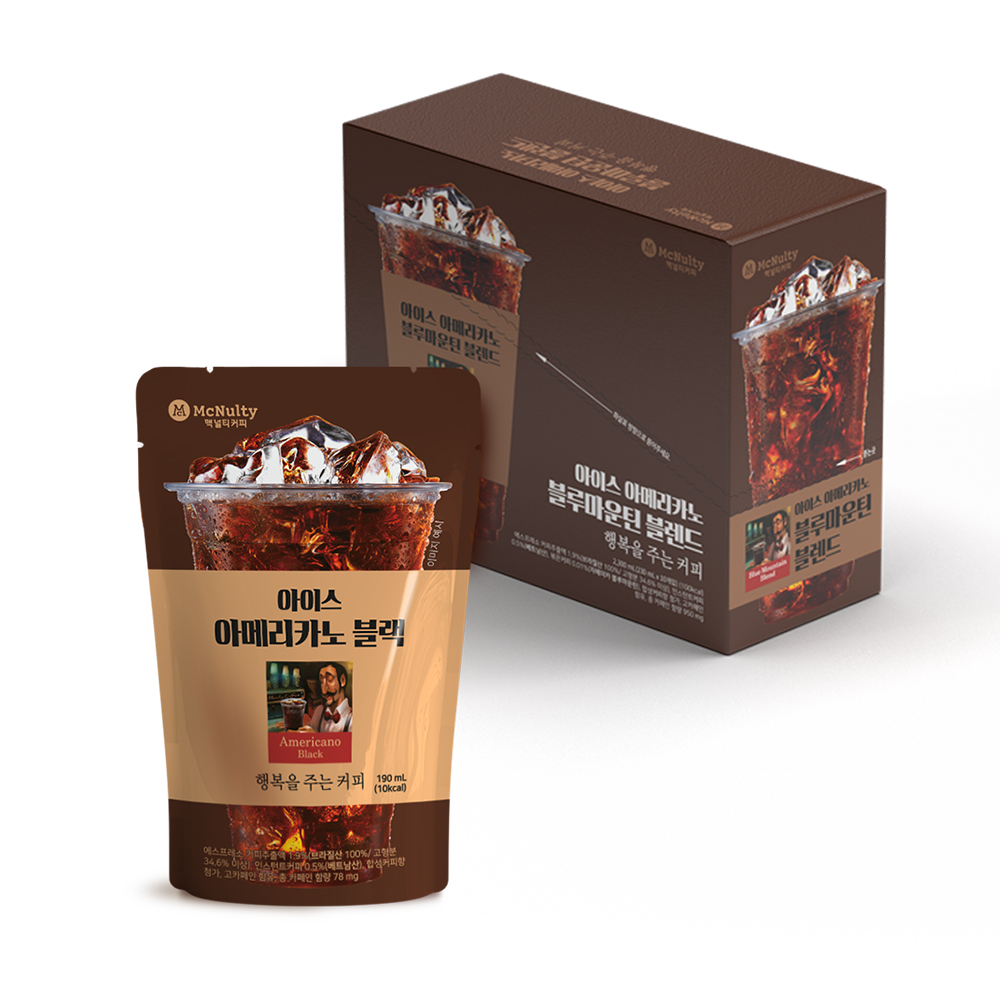 韓國Café Mcnulty 即飲美式無糖黑咖啡190ml*10包 - PChome 24h購物