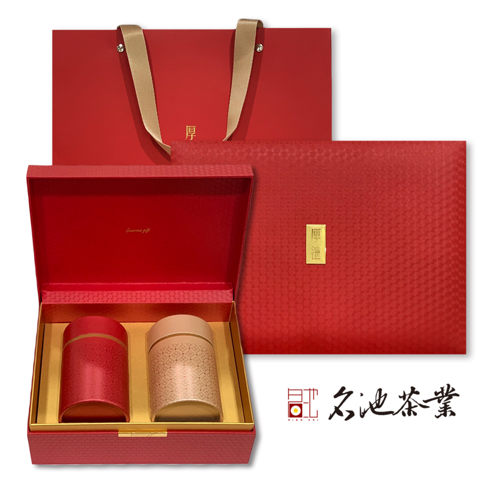 【名池茶業】厚禮 阿里山清香/濃香 輕焙凍頂(三分) 高山烏龍茶禮盒(150gx2罐) 附提袋1個 - PChome 24h購物