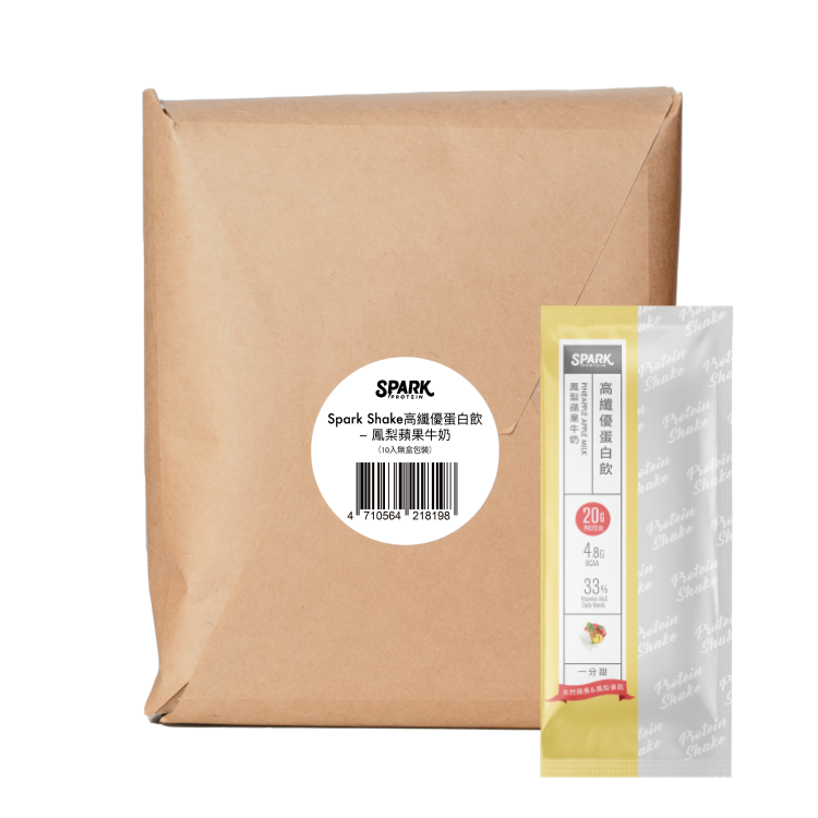 Spark Shake 高纖優蛋白飲-鳳梨蘋果牛奶(10入無盒包裝) - PChome 24h購物