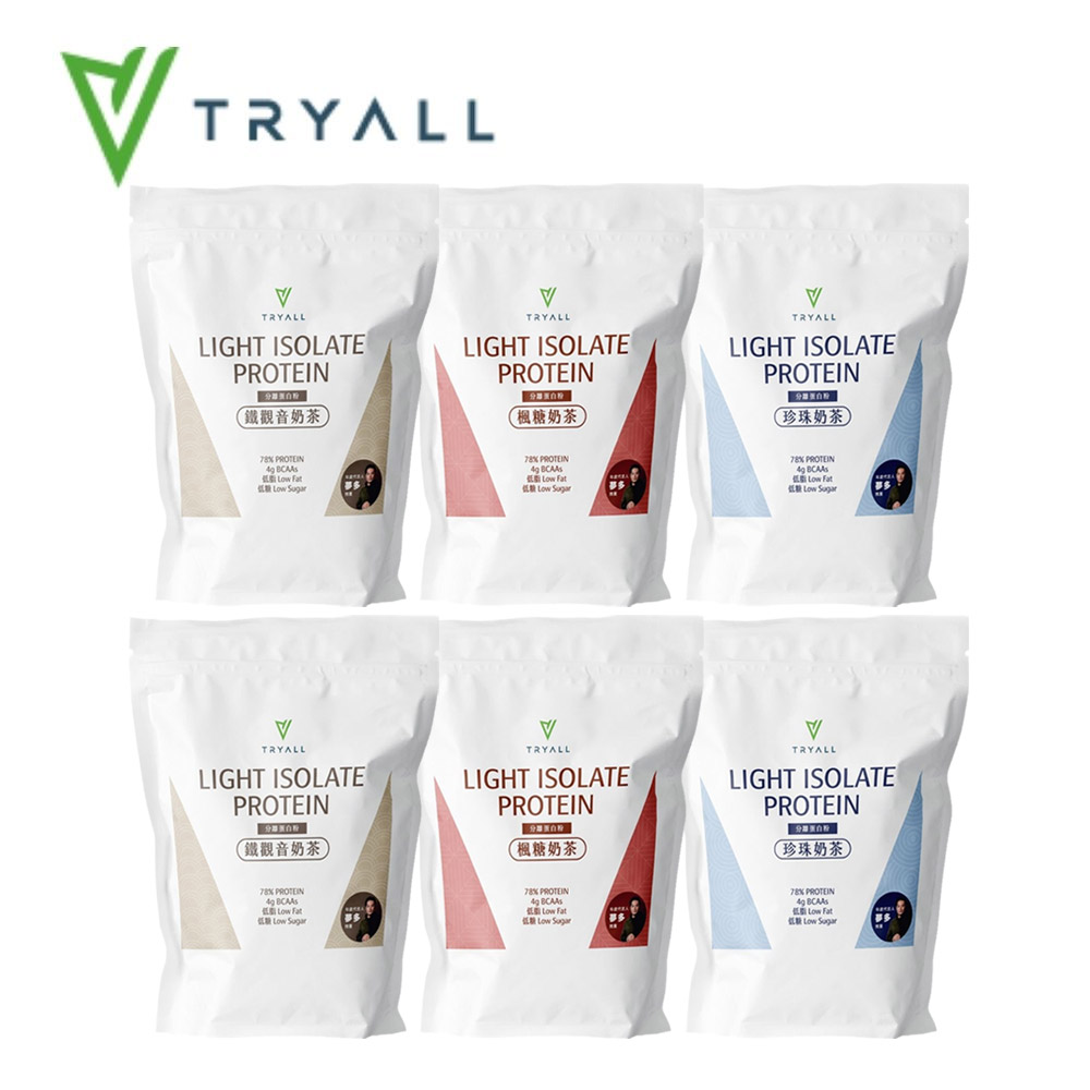 [台灣 Tryall] Light分離蛋白粉-綜合(500g/包)x6 - PChome 24h購物