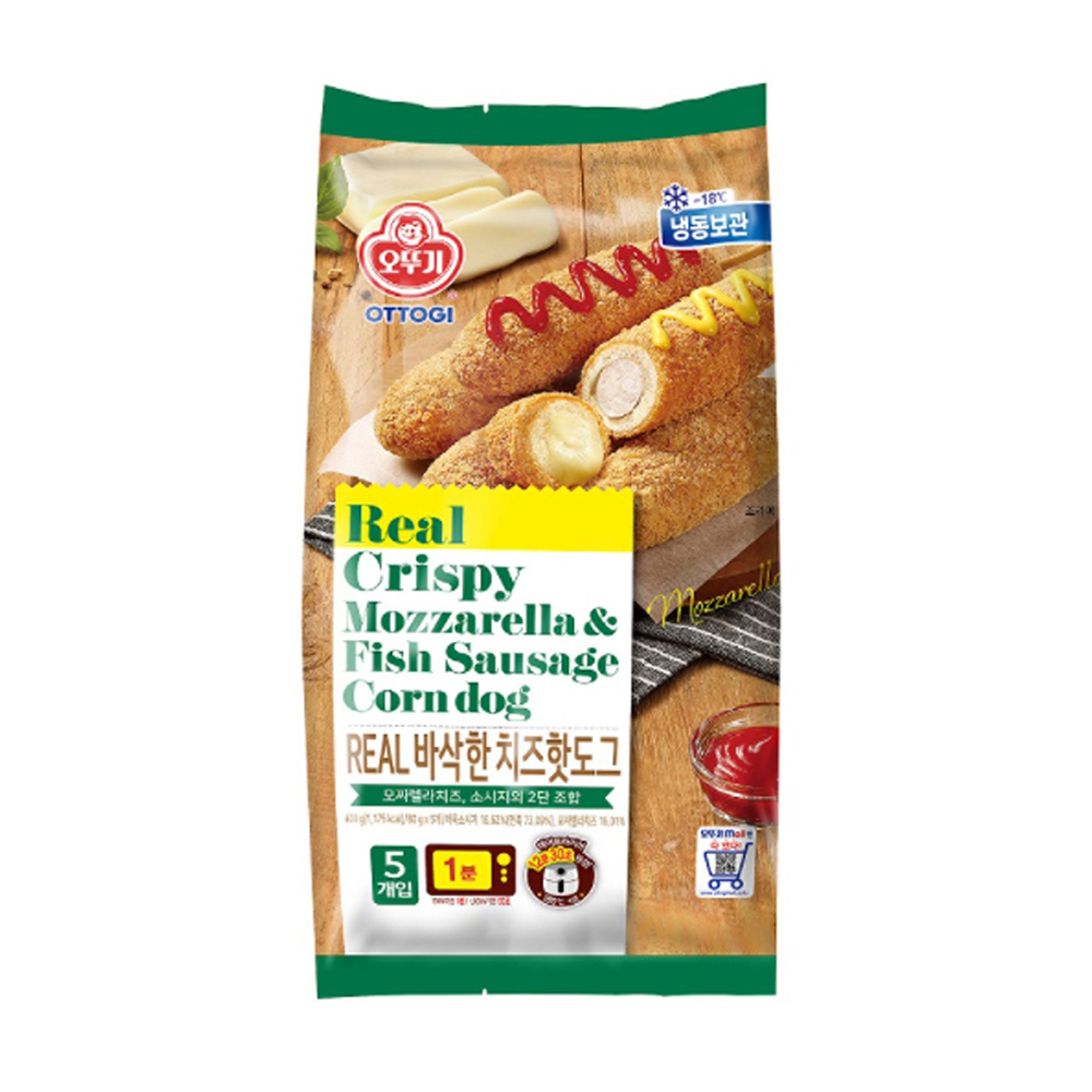 【OTTOGI】韓國不倒翁韓式脆皮起司魚肉熱狗 400G(80g*5入) - PChome 24h購物