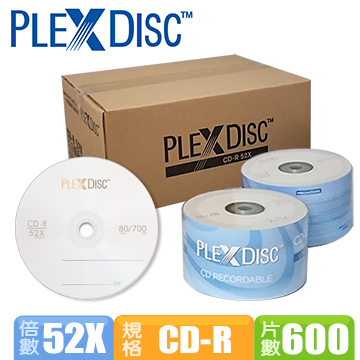 PLEXDISC CD-R 52x 600片裝 - PChome 24h購物