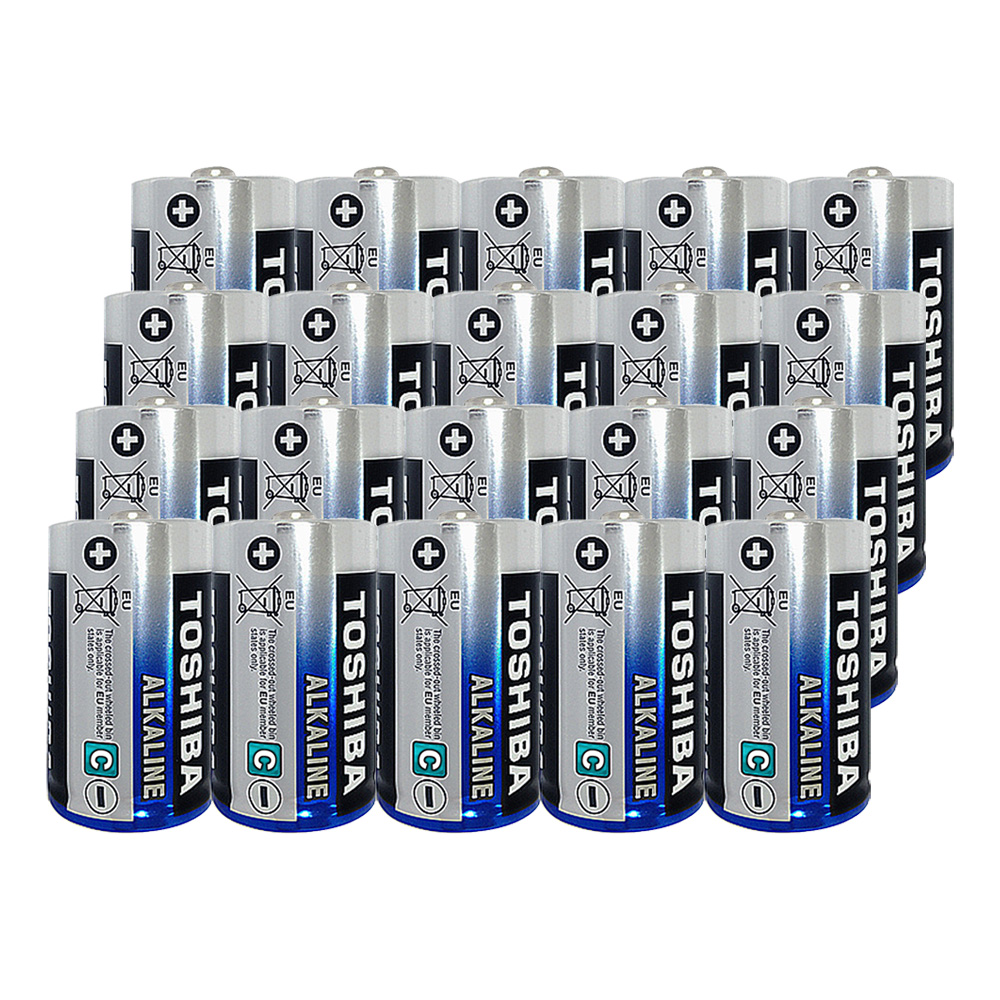 【東芝Toshiba】2號(C)鹼性電池20入 吊卡盒裝(LR14 1.5V ALKALINE) - PChome 24h購物