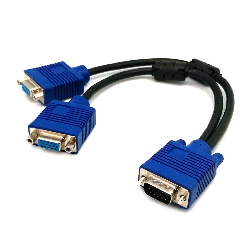 高畫質簡易型 30cm VGA一對二視訊分配線 (BVGA0030MF2) - PChome 24h購物