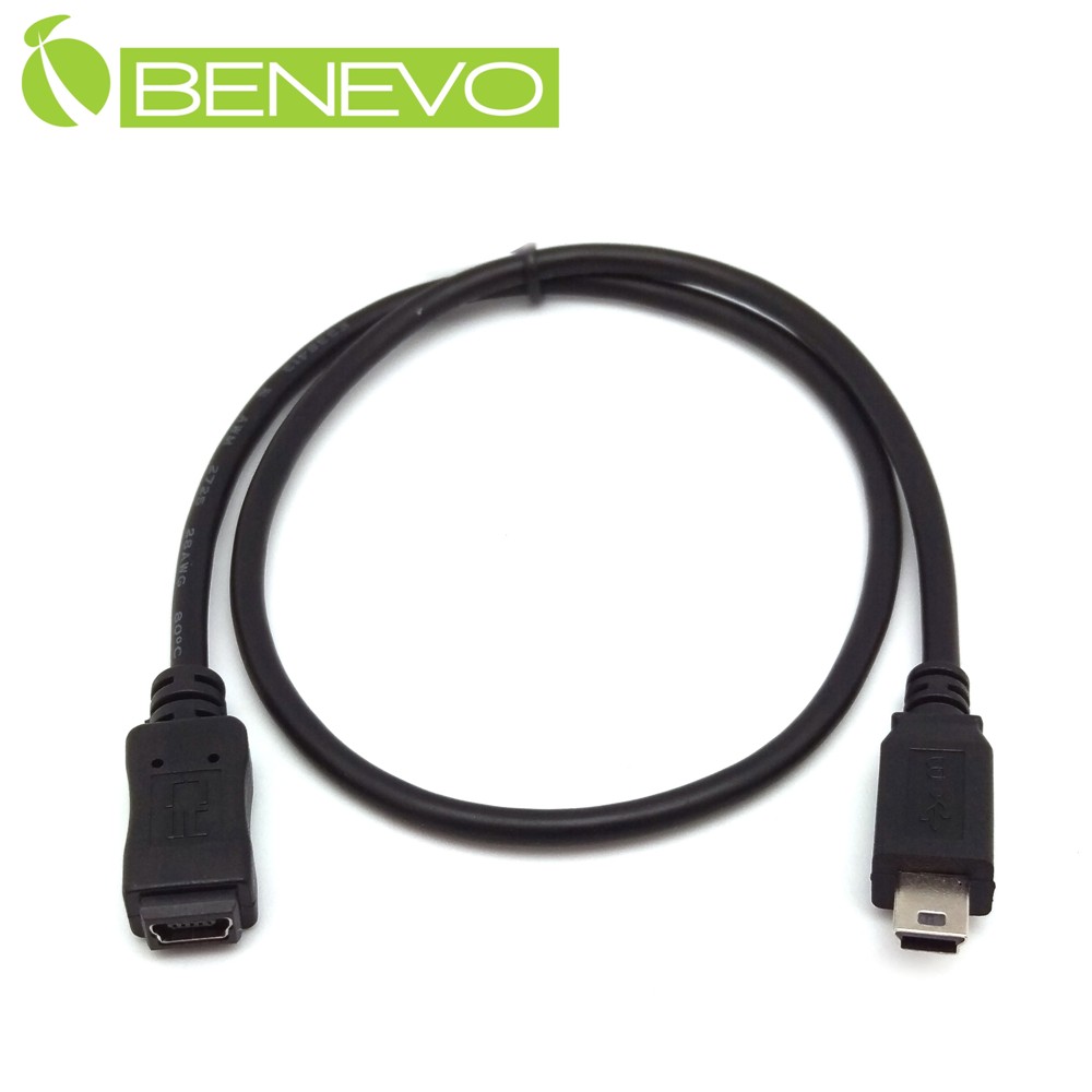 50cm USB2.0 MiniUSB(5pin) 公對母延長線 (BUSB0050MBMF) - PChome 24h購物