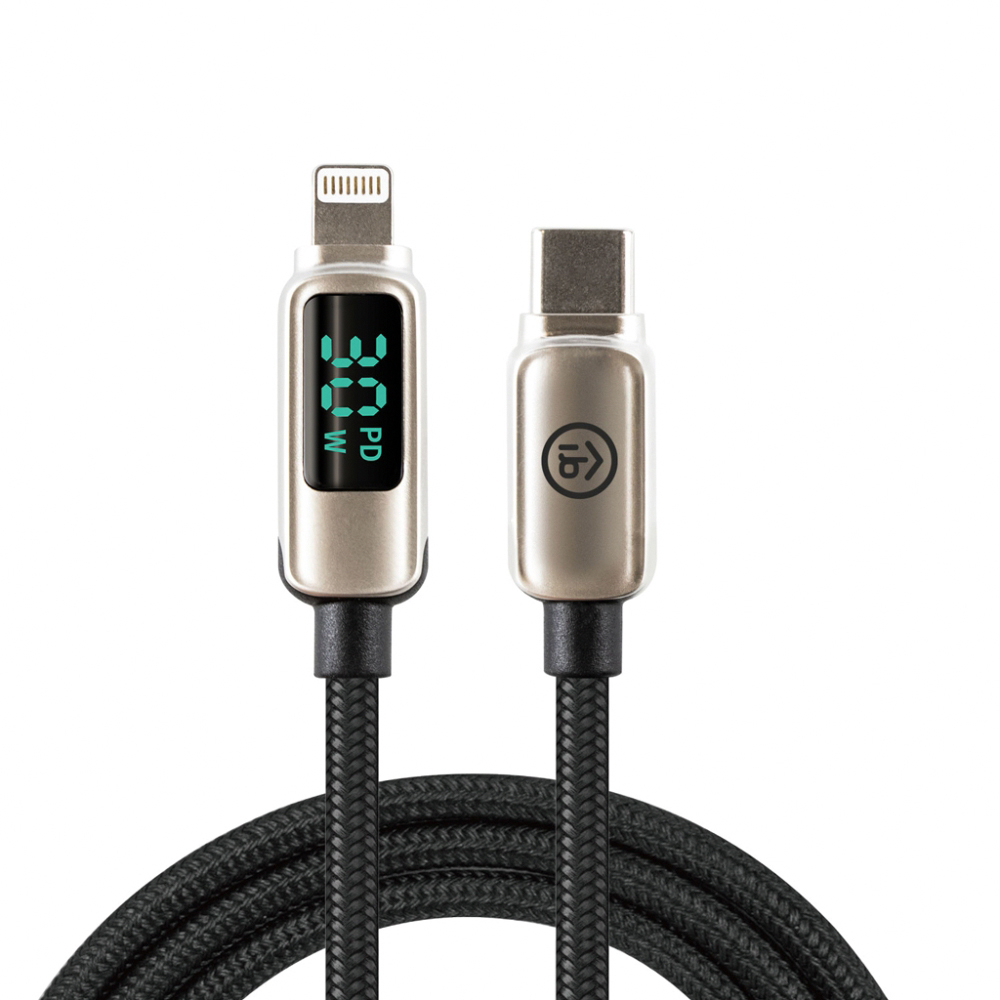 aibo (5入組)真極速Type-C to Lightning PD30W數位顯示快充傳輸線(1M)-銀色 - PChome 24h購物