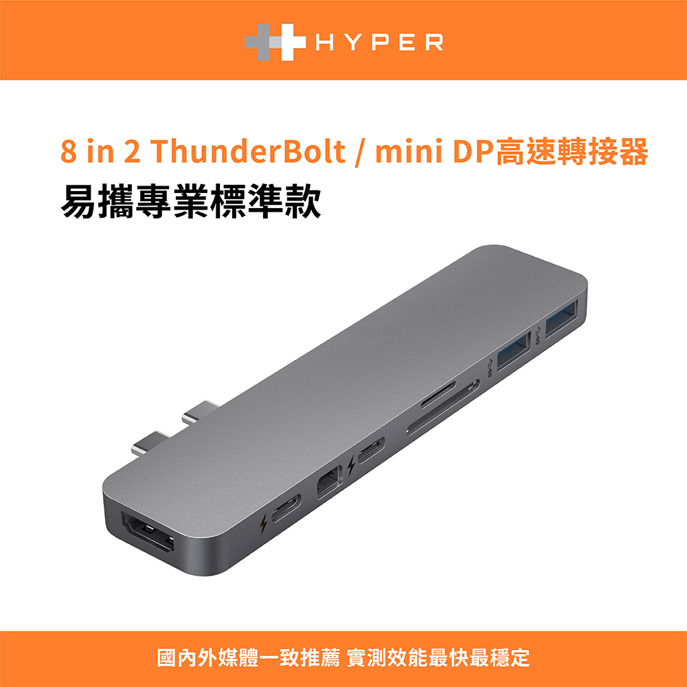 HyperDrive 8-in-2 USB-C Hub-太空灰 - PChome 24h購物