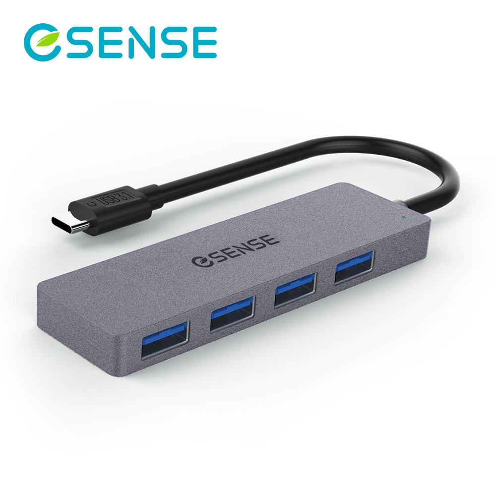 Esense Type-C USB3.1高速傳輸4埠HUB(灰)PA - PChome 24h購物