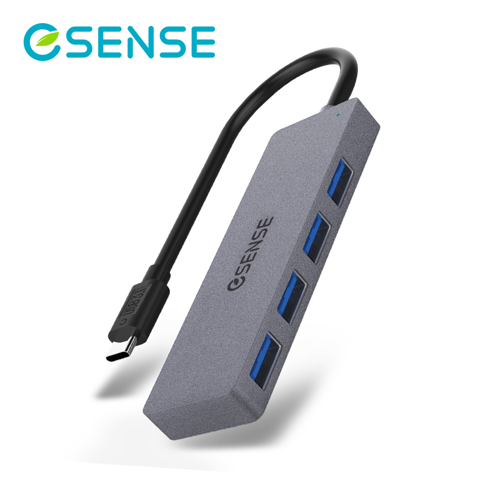 Esense Type-C USB3.1高速傳輸4埠HUB(灰)PA - PChome 24h購物