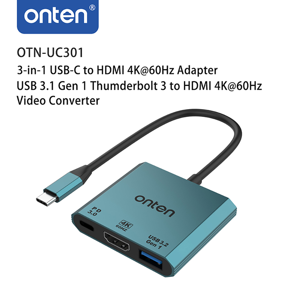 [otn-uc301]USB 3.1 Gen 1 Thunderbolt 3 轉 HDMI 4K@60Hz 影音轉換器 - PChome 24h購物