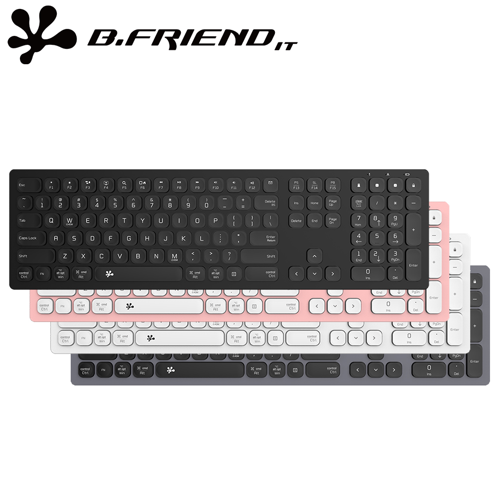 B.Friend RB730 無線藍牙+2.4G雙模智能鍵盤(Win/Mac切換) - PChome 24h購物