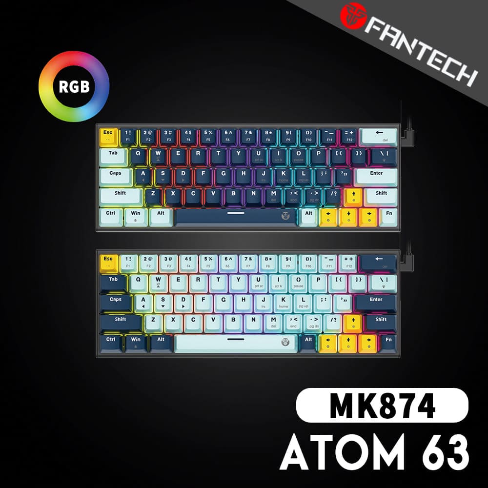 FANTECH ATOM63 60%可換軸體RGB機械式鍵盤(MK874) - PChome 24h購物
