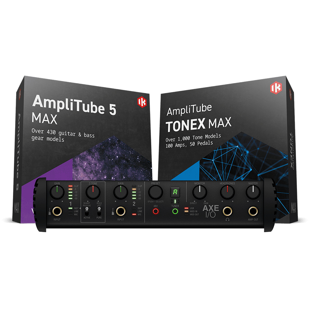IK Multimedia AXE I/O錄音介面 + AmpliTube 5 MAX+TONEX MAX 虛擬音色軟體套裝 - PChome 24h購物