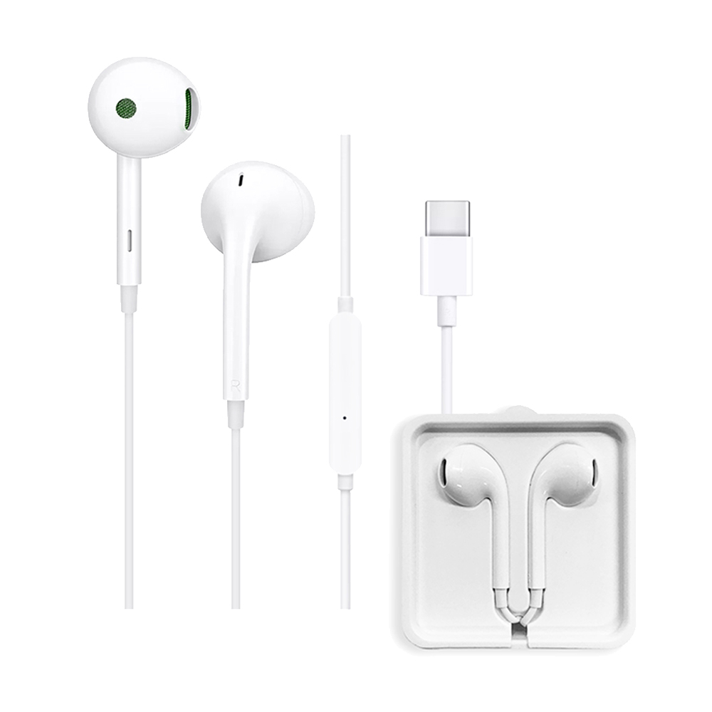 OPPO 原廠 Type C 半入耳式有線耳機 MH149 - 白 (密封袋裝) - PChome 24h購物