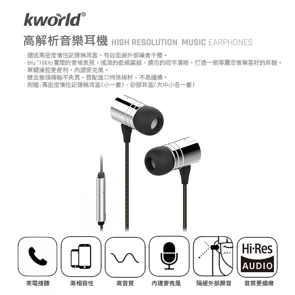 【Kworld 廣寰】入耳式耳機711 (吊掛) - PChome 24h購物