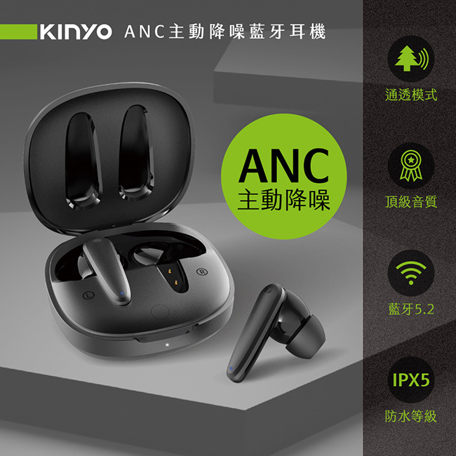 【KINYO】ANC主動降噪藍牙耳機 BTE-3995 - PChome 24h購物