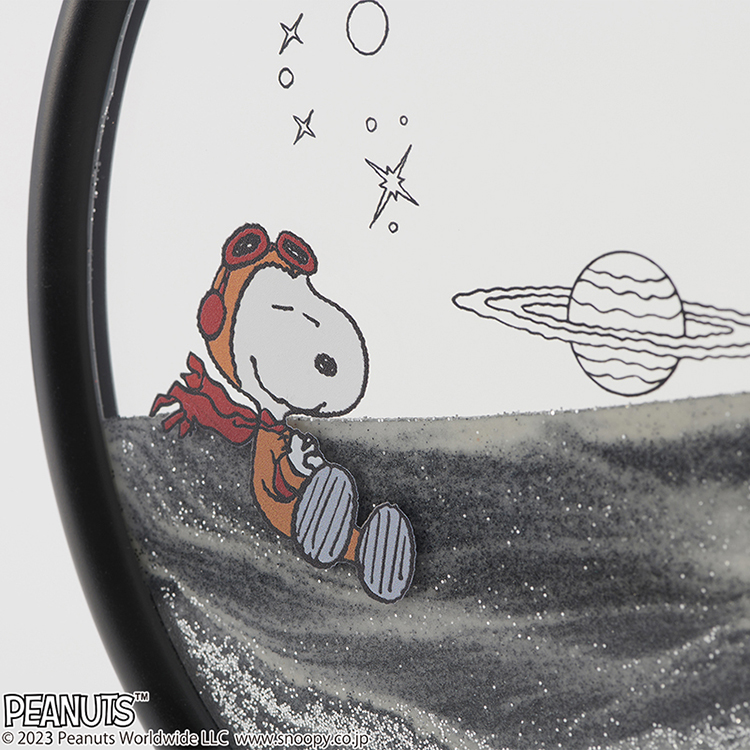 日本Chatani茶谷Fun Science史努比SNOOPY太空月球漫步立體玻璃流沙畫151-333190BK - PChome 24h購物