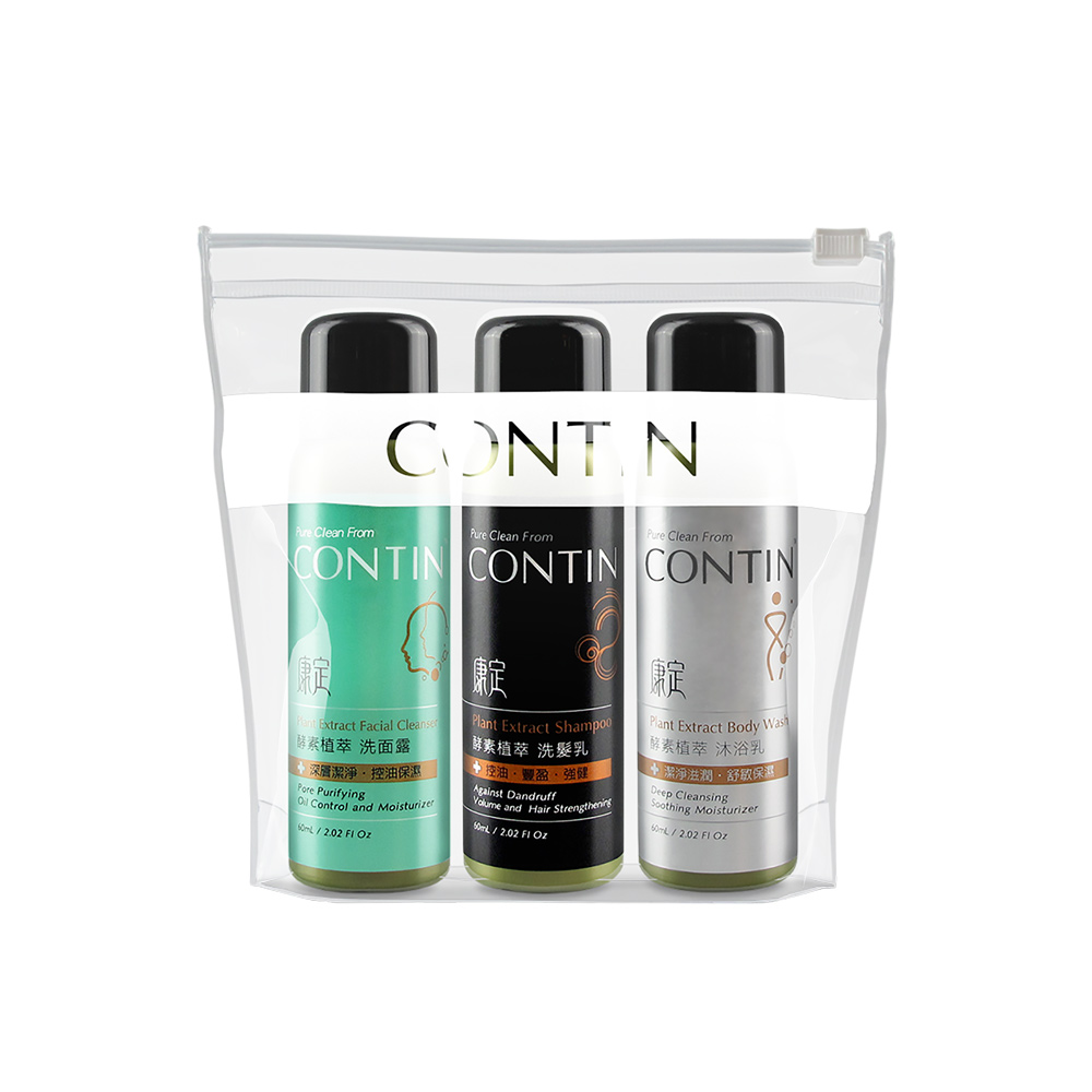 CONTIN 康定 酵素極萃滋養洗髮乳300ml+植萃旅行組60ml*3 - PChome 24h購物