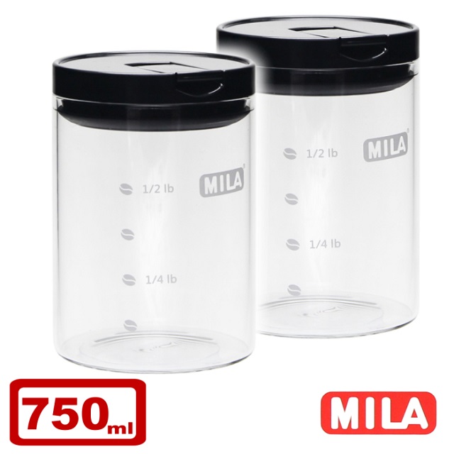 MILA 保鮮玻璃密封罐750ml-超值兩入組 - PChome 24h購物