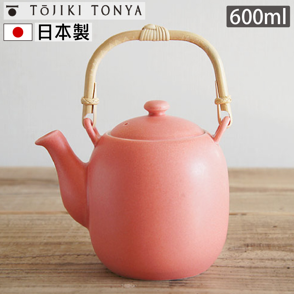【Tojiki Tonya】永新陶苑 日本製美濃燒陶瓷茶壺 600ml 附不鏽鋼濾網 珊瑚粉 - PChome 24h購物