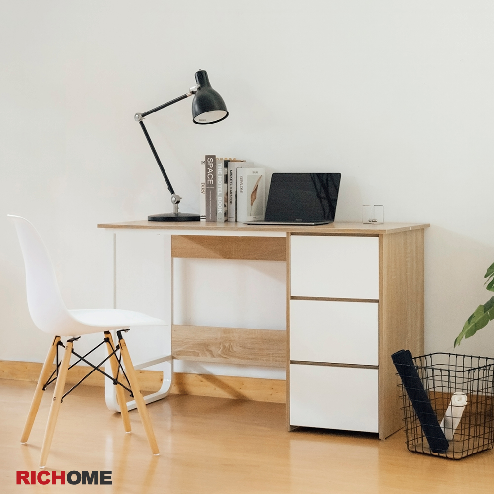【RICHOME】杜克3抽書桌 - PChome 24h購物