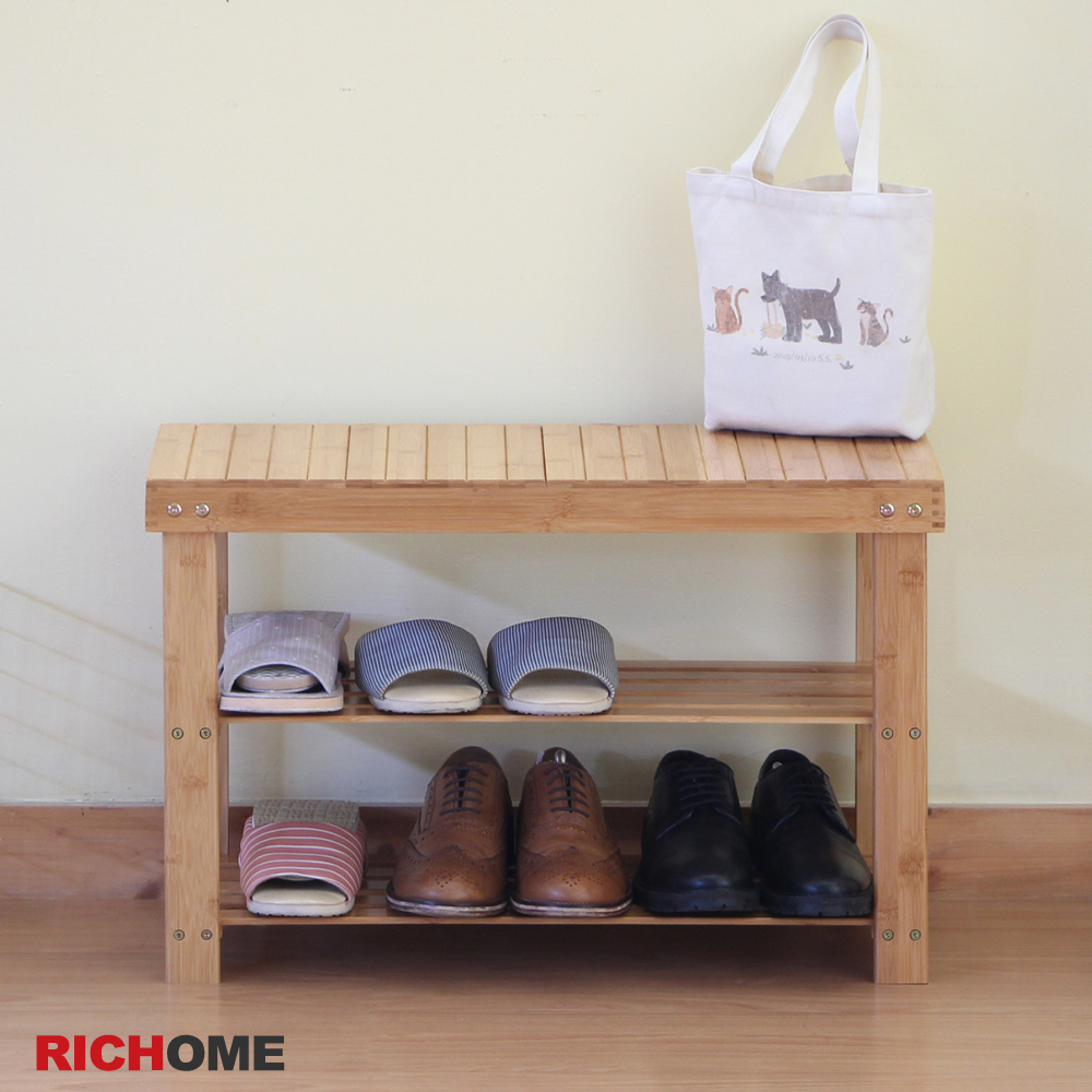 【RICHOME】超值楠竹穿鞋椅(60CM) - PChome 24h購物