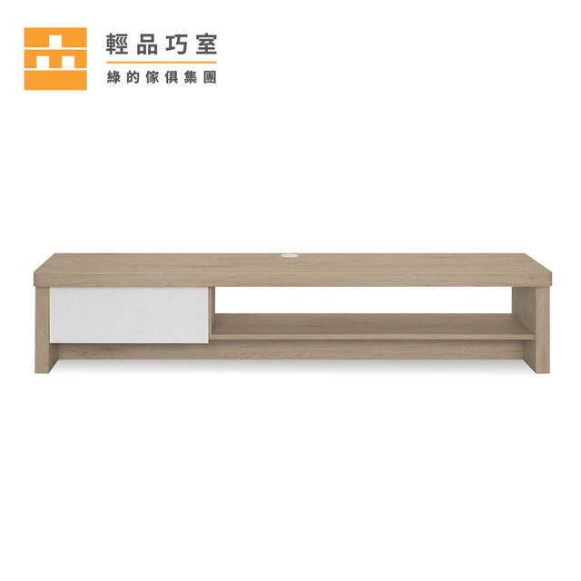 【輕品巧室-綠的傢俱集團】積木系列泥橡-簡約單抽電視櫃(加長) - PChome 24h購物