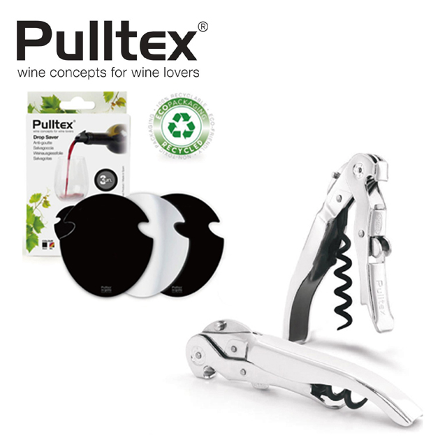 【Pulltex】ClickCut縮回式兩段開瓶器+止滴片(套組) - PChome 24h購物