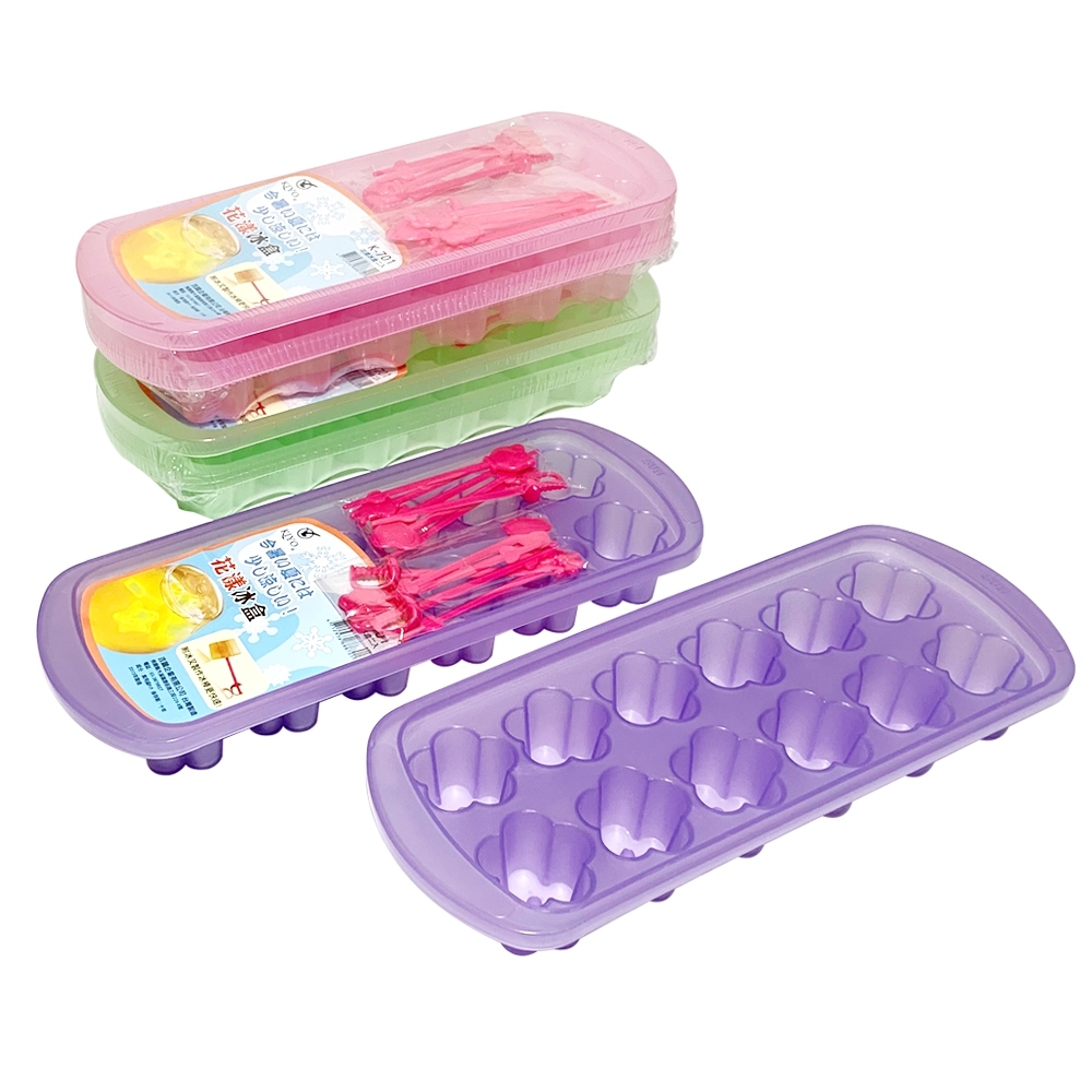 花漾冰盒/冰塊盒/製冰盒/冰棒盒(2入-附冰叉) - PChome 24h購物