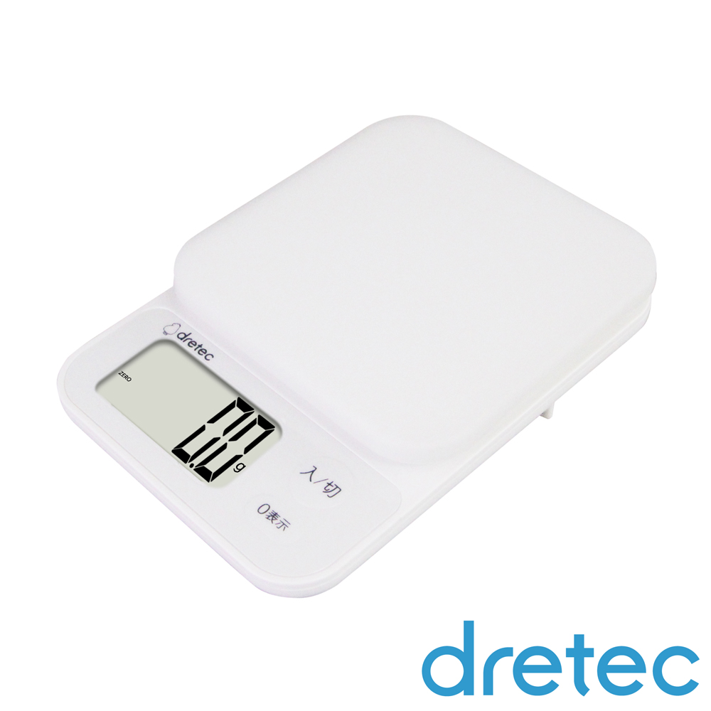 【日本dretec】New「布蘭格」速量型電子料理秤-白色-3kg/0.1g - PChome 24h購物
