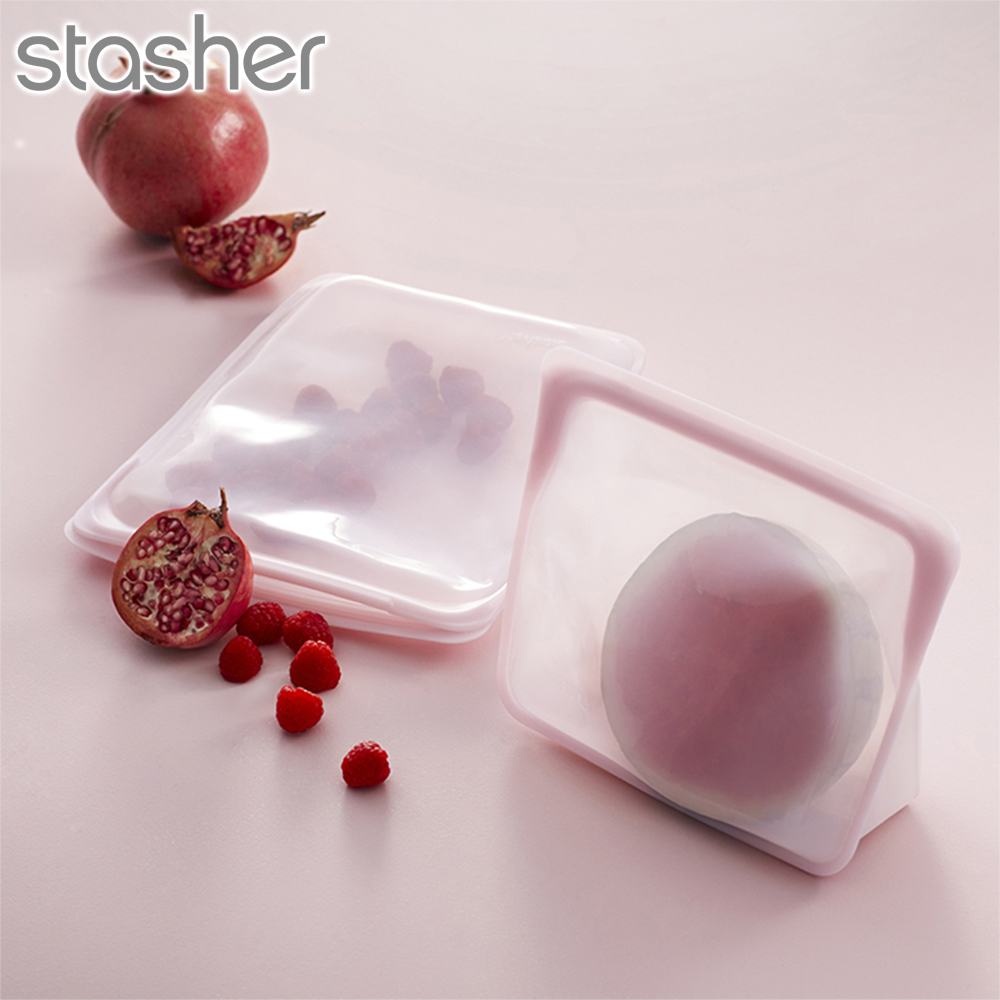 Stasher 站站矽膠密封袋(大)-粉 - PChome 24h購物