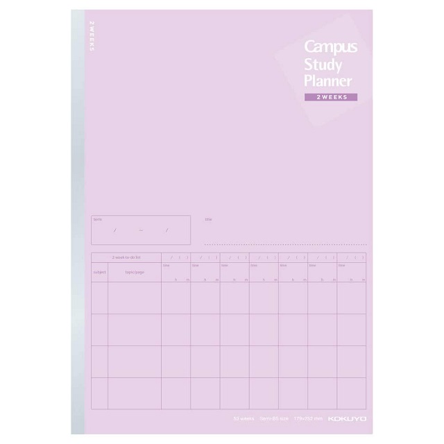 KOKUYO Campus 筆記本計畫罫B5-雙週時間軸-粉紫 - PChome 24h購物