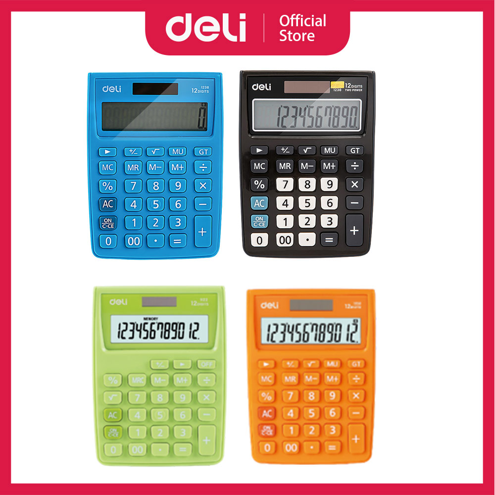 【得力Deli】艷彩計算機/E1238/12位元/4色 - PChome 24h購物