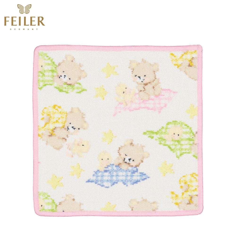 【Feiler】可愛泰迪方巾(25x25)粉 - PChome 24h購物