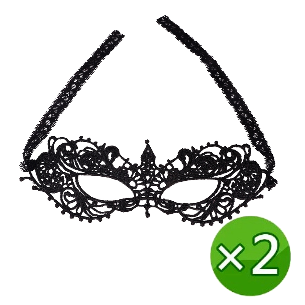 小鳥伊人蕾絲黑色調情眼罩2副組(7682) - PChome 24h購物