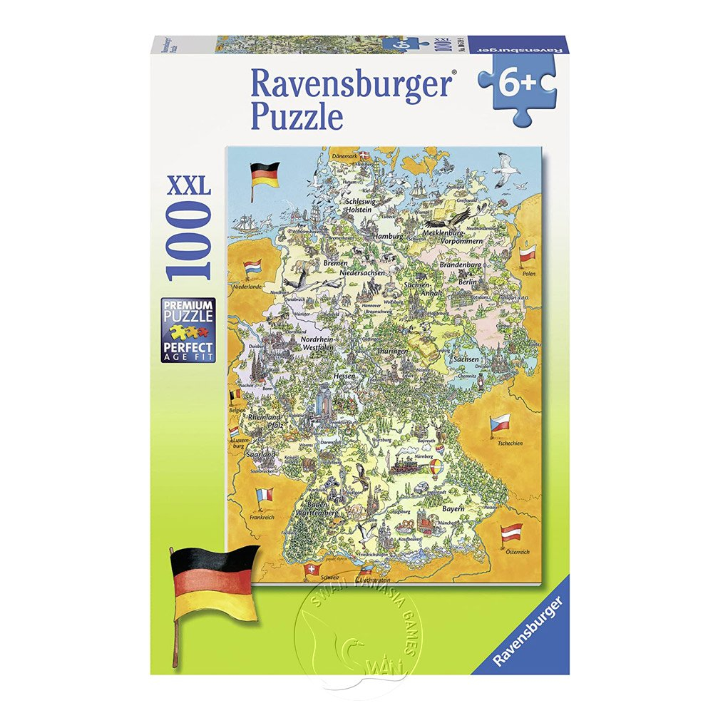 德國的多彩多姿地圖Multicolored Map of Germany-100XXL片 - PChome 24h購物
