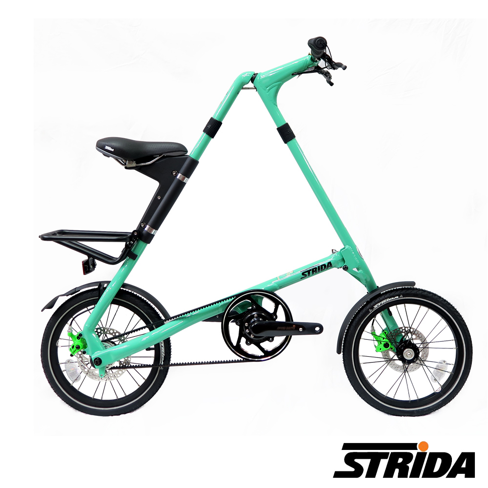 英國STRiDA速立達 16吋限量SD雙速版 碟剎/皮帶傳動/折疊後可推行/三角形單車-薄荷綠 - PChome 24h購物
