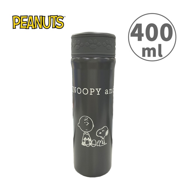 【日本正版】史努比 不鏽鋼保溫瓶 400ml 隨身瓶 保冷瓶 水壺 Snoopy PEANUTS - 082618 - PChome 24h購物