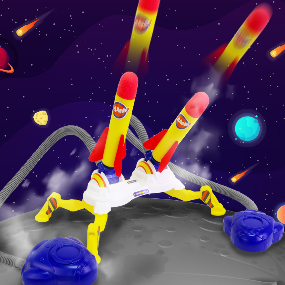 【TOY PLANET 玩具星球】腳踩衝天火箭(雙發射器+10支火箭) - PChome 24h購物