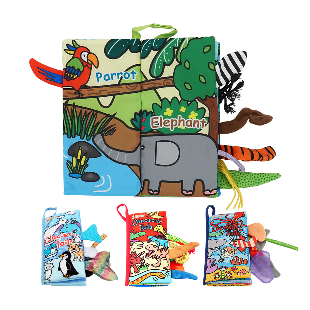 【Mesenfants】寶寶布書 啟蒙英文故事書 響紙標籤立體觸覺學習書 - PChome 24h購物