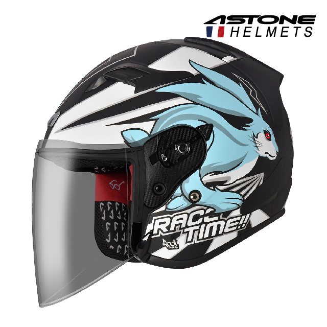 【Astone】DJR BM2 龜兔賽跑 平黑/白 半罩式安全帽 - PChome 24h購物